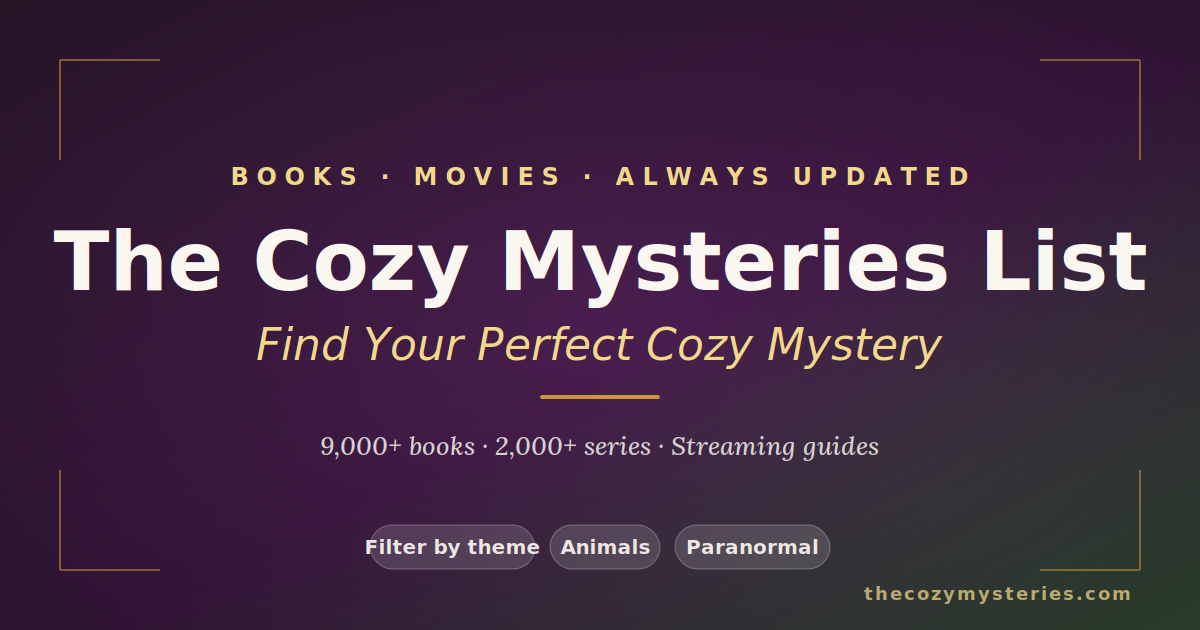 Best Cozy Mysteries of 2025 | The Cozy Mysteries List